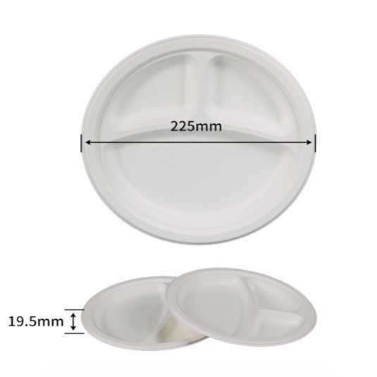 Compartment Bagasse Plates | Compostable Plates Supplier in China