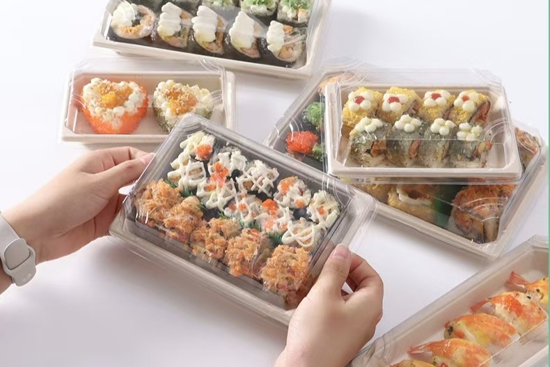 Bagasse Sushi Trays To Go |Wholesale sushi containers compatible with ...