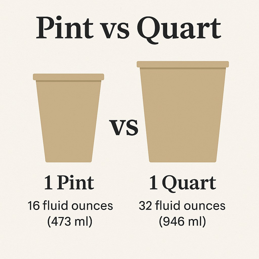 Pint vs Quart: Sizing, Conversions, and Choosing the Right Food Packaging - InNaturePack